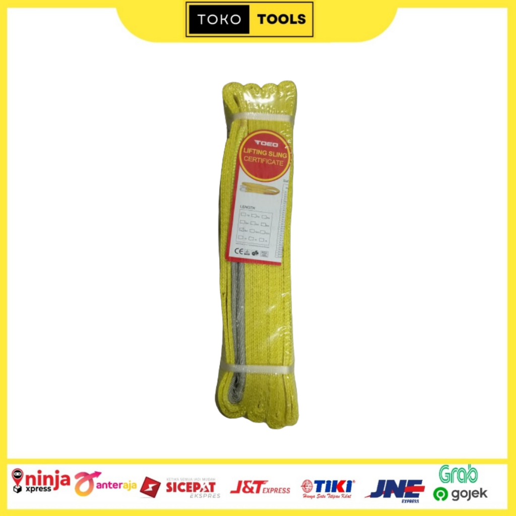 Jual Webbing sling belt 3 Ton X 4 Meter / Tali sabuk 3T X 4M / Webing ...