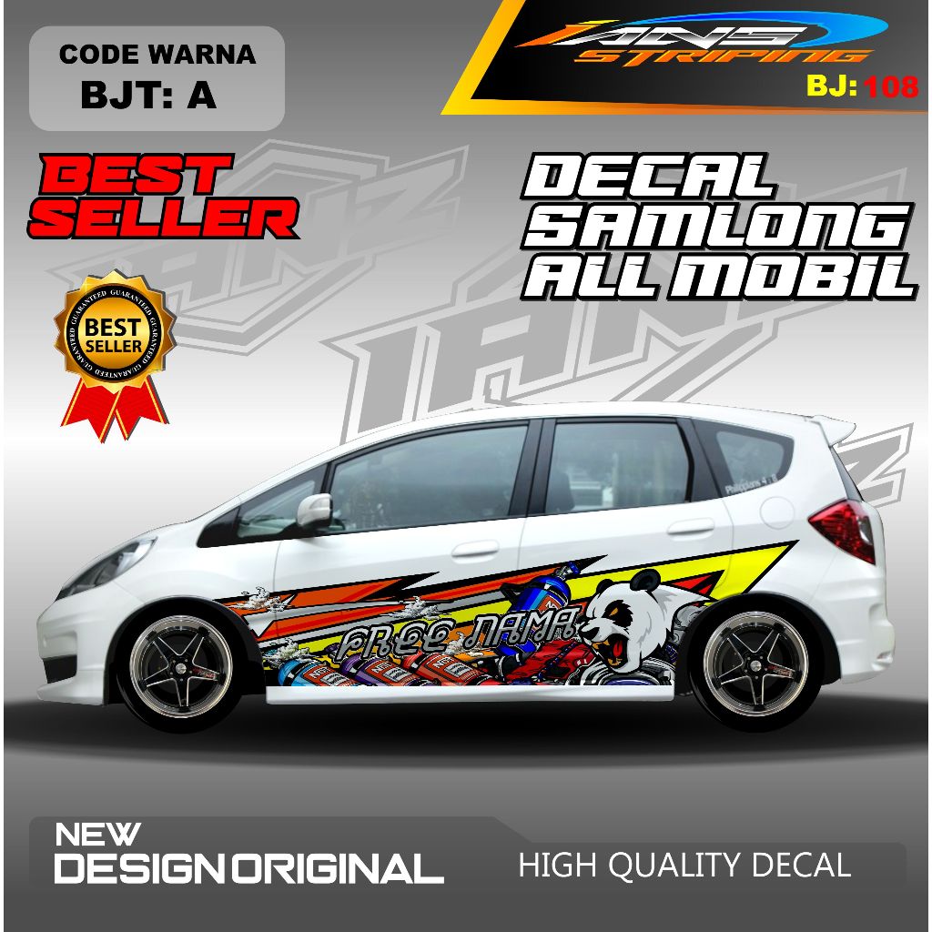 Jual BJT108-LIVERY MOBIL TURBO DIESEL LANGSUNG CETAK-STIKER DECAL SIAP ...