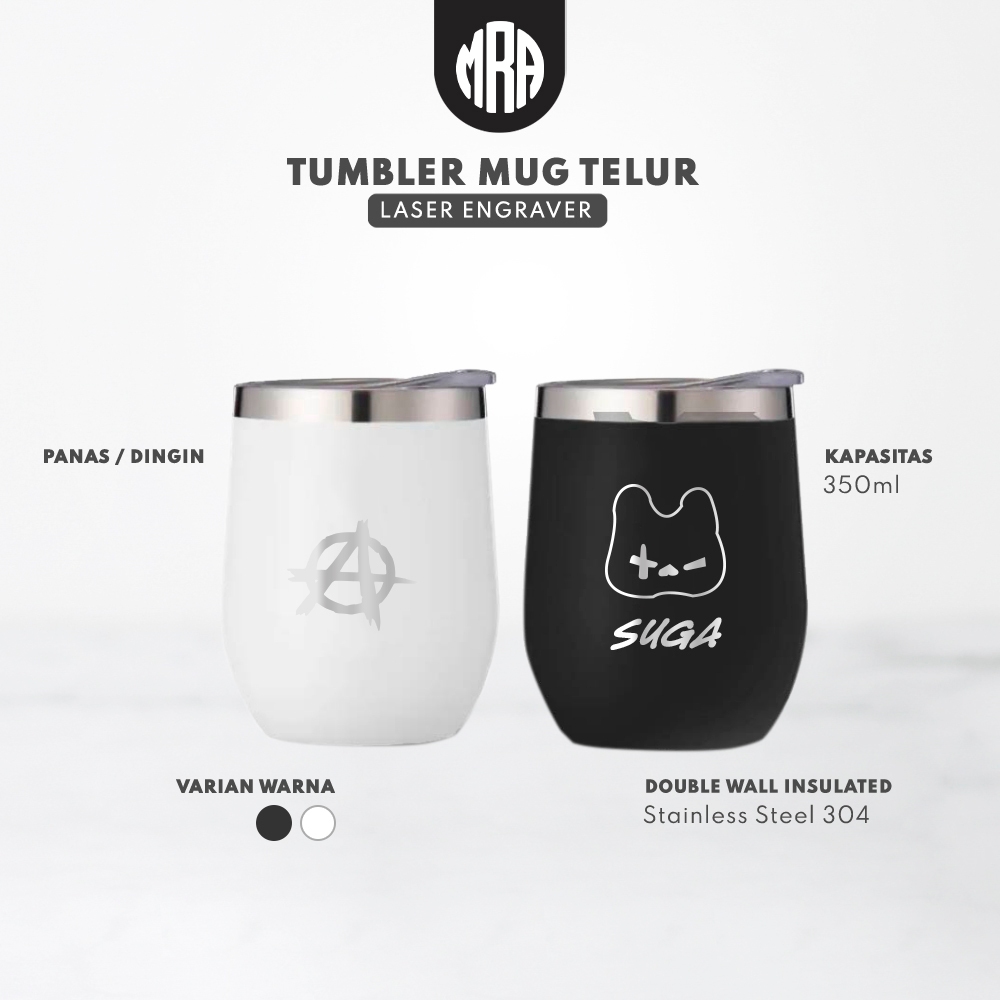 Jual Tumbler Botol Minum Mug Telur 350ml Tumbler Single Wall Custom ...