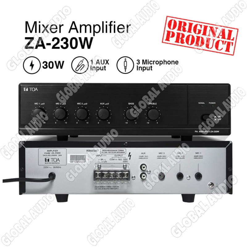 Jual Mixer Amplifier Toa ZA 230W 30watt Original Power Amplifier Toa za230W Bagus ( Bisa COD ...