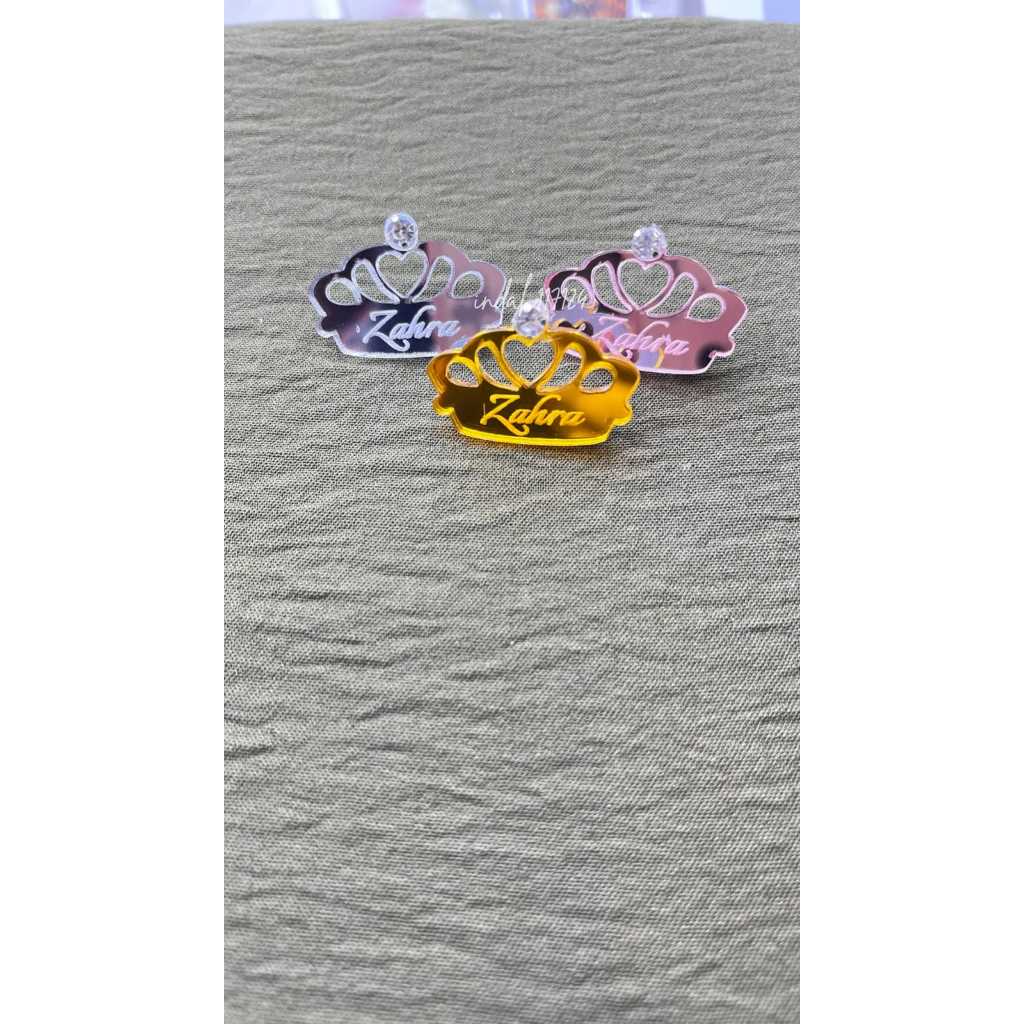 Jual Bross Akrilik Mahkota Diamond / Aksesoris Hijab / Pin Hijab Custom ...