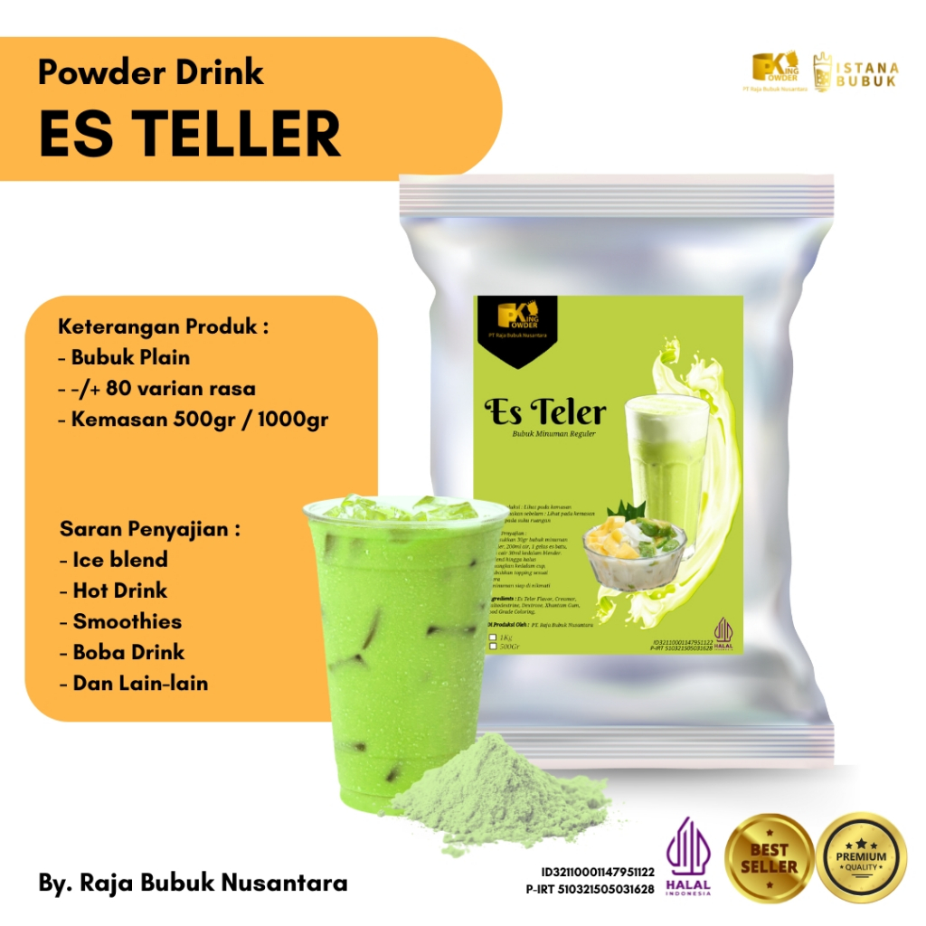Jual Powder Drink Reguler Es Teller Bubuk Es Teller Bubuk Minuman ES ...