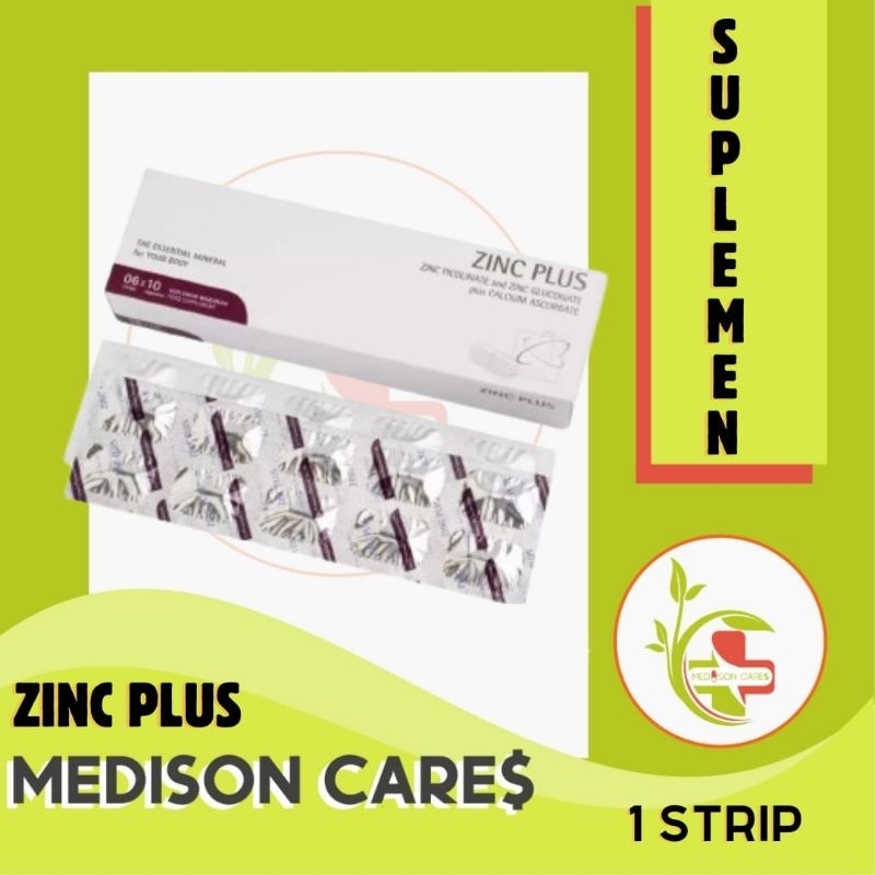 Jual zinc plus vitamin mineral kalsium original | per strip isi 10 ...