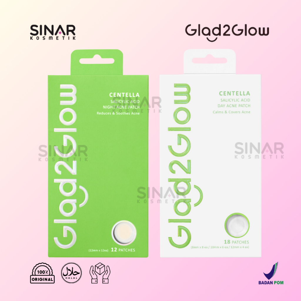 Jual Glad2Glow Centella Salicylic Acid Day & Night Acne Patch Pimple ...