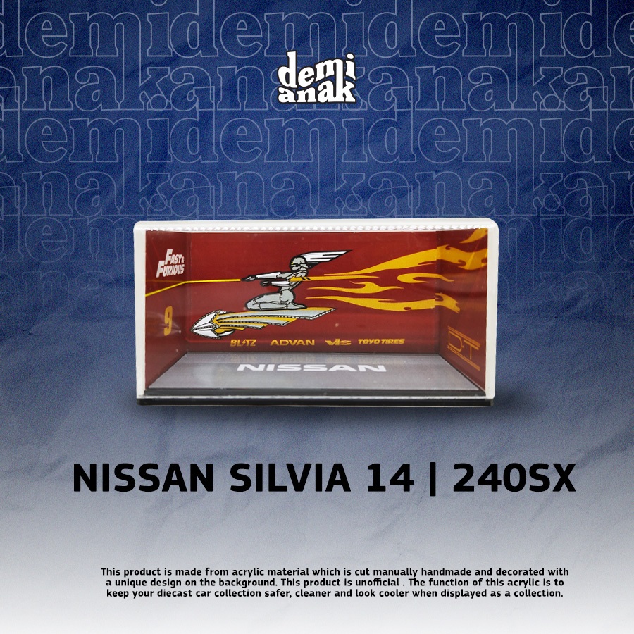 Jual Box Akrilik Diecast Nissan Silvia S14 / 240SX Fast Furious Letty ...