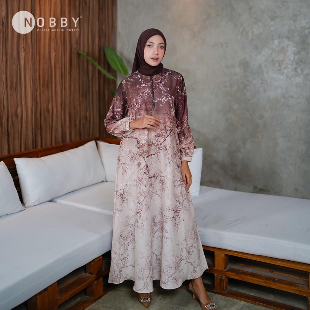 Jual Nobby Alina Dress Kondangan Gamis Terbaru Bahan Shakira Twill ...
