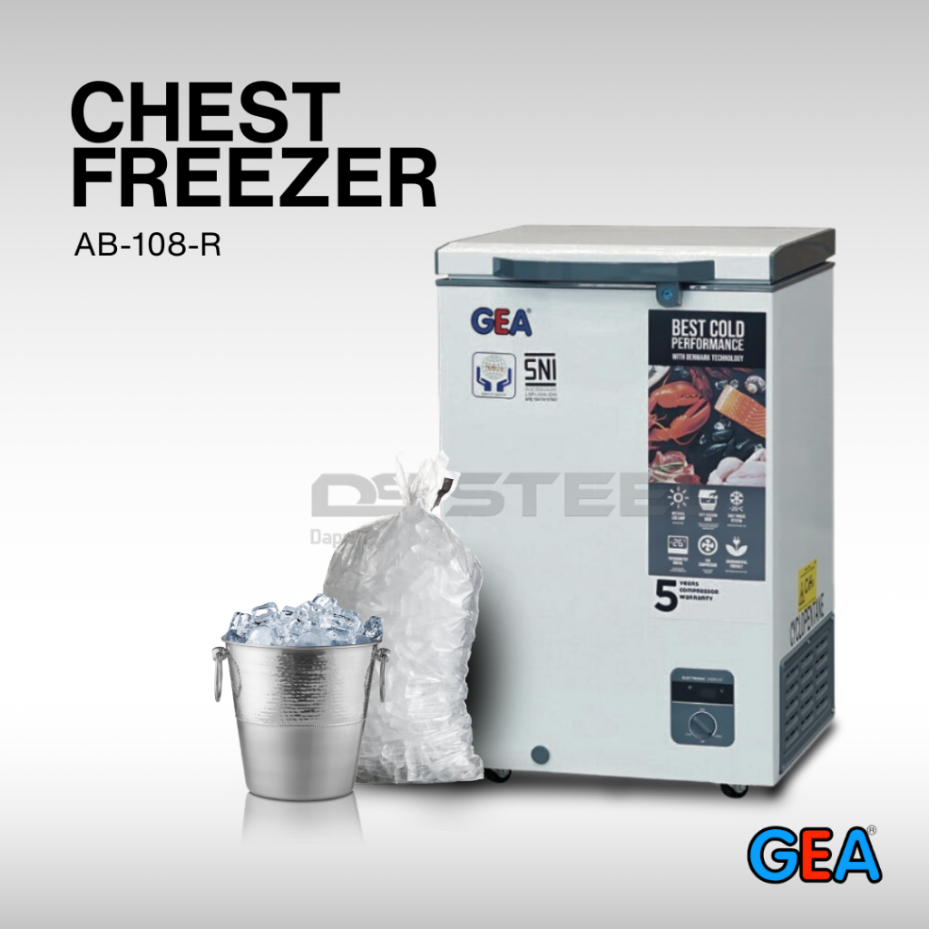 Jual GEA CHEST FREEZER AB-108R/Freezer Box GEA AB 108R / Frizer Rumahan AB 108 R | Shopee Indonesia