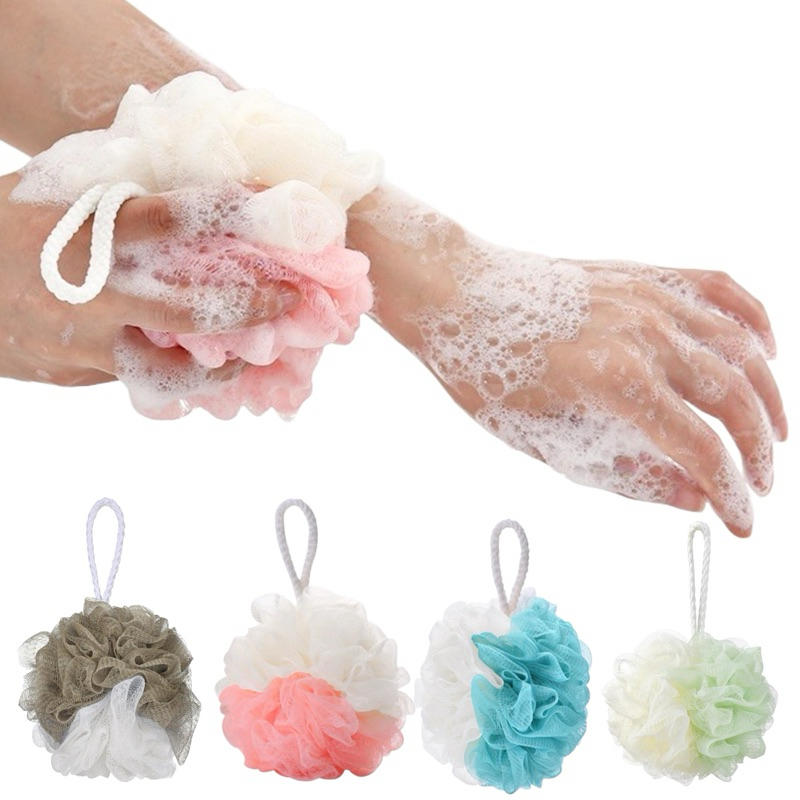 Jual Shower Puff Spons Mandi Jaring Sikat Badan Tebal Dua Warna Sponge ...