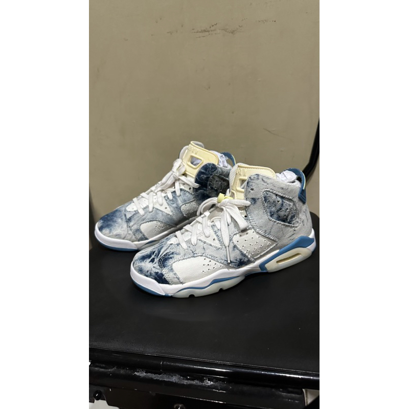 Jual Air Jordan 6 Retro Washed Denim (GS) | Shopee Indonesia