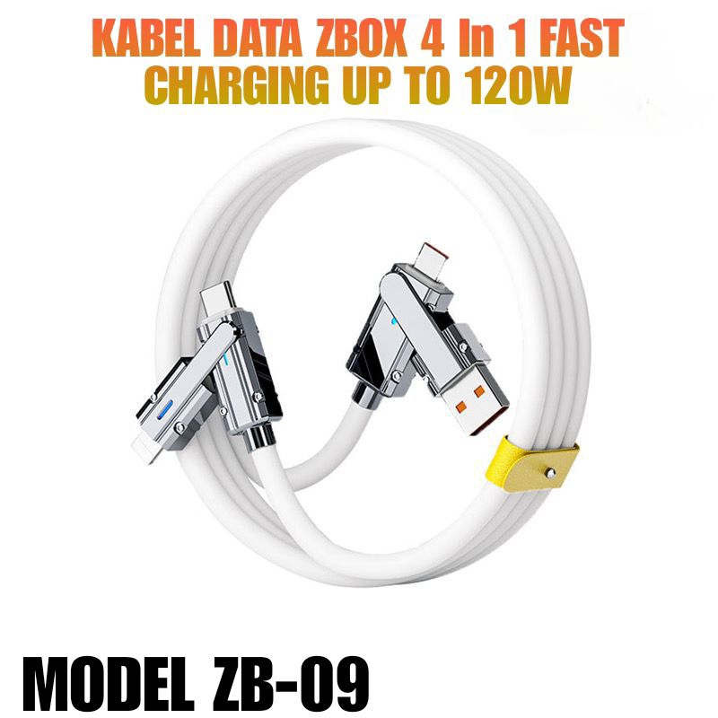 Jual (ZB-09) Kabel Data Zbox 4 in 1 Type C to Type C to Lightning ...