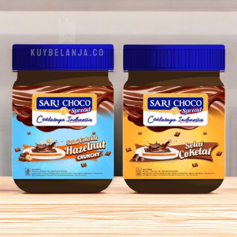 Jual Sari Choco Selai Cokelat Hazelnut Crunchy / Cokelat 150 gr ...