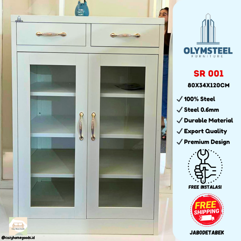 Jual Lemari / Rak Sepatu Besi - Olympic Olymsteel SR 001 - Shoe Rack - Lemari Serbaguna | Shopee ...