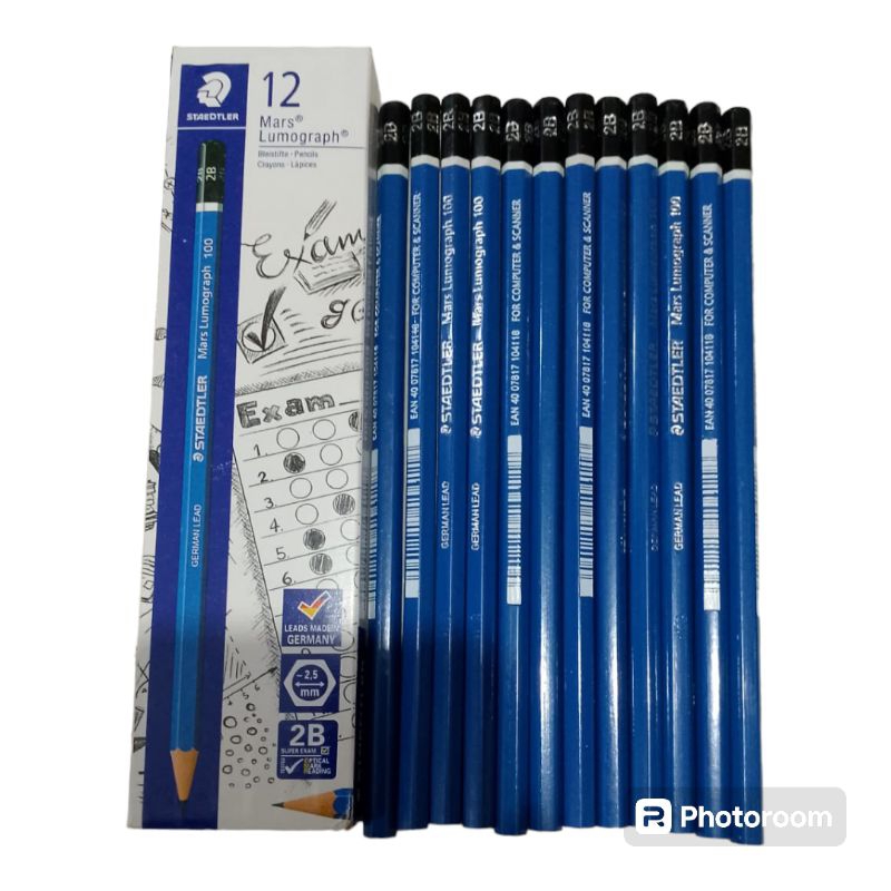 Jual Pensil 2b staedler lumograph 1 pak isi 12 pcs | Shopee Indonesia