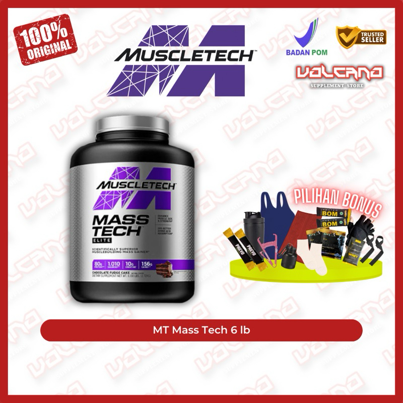 Jual MT Mass Tech Elite 6 lb MuscleTech MassTech lbs muscle weight gain gainer bulking | Shopee ...