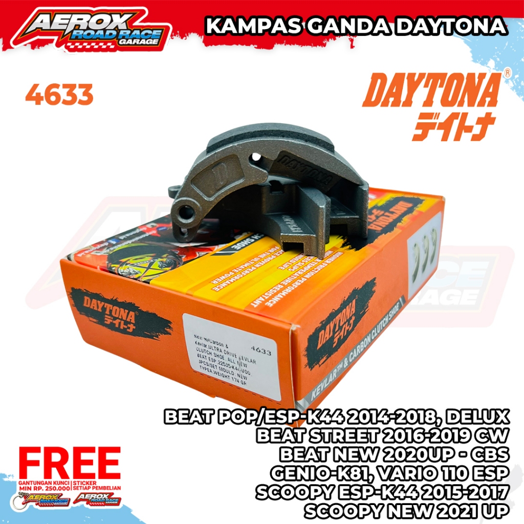 Jual Kampas ganda Daytona 4633 Beat POP/ESP-K44 2014-2018 Deluxe Beat ...