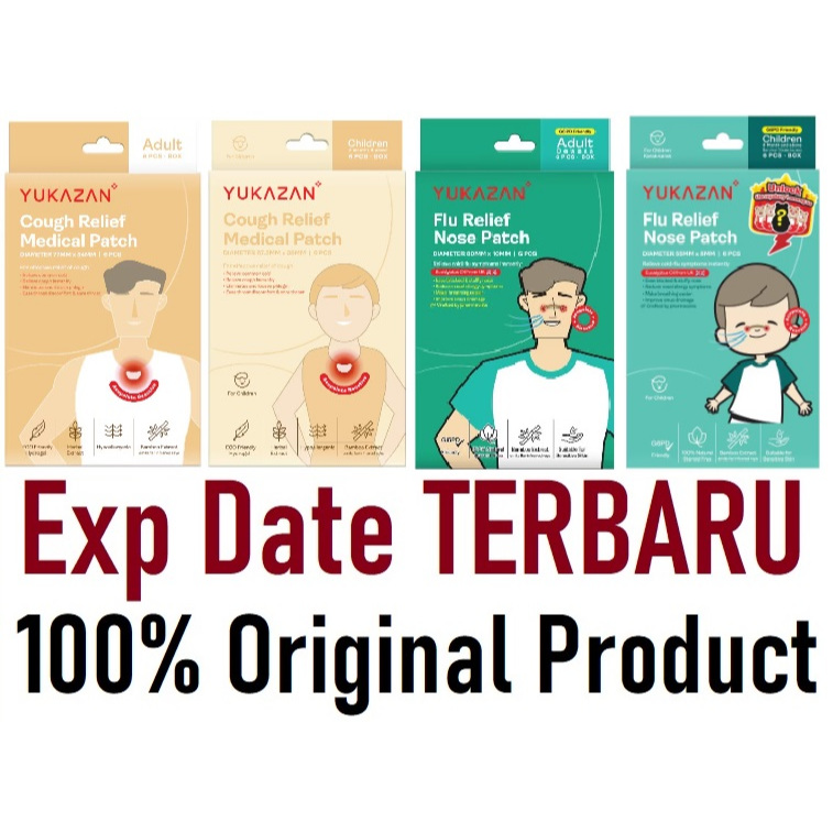 Jual Yukazan Cough Relief Medical Patch Yuka Zan Flu Relief Nose Patch ...