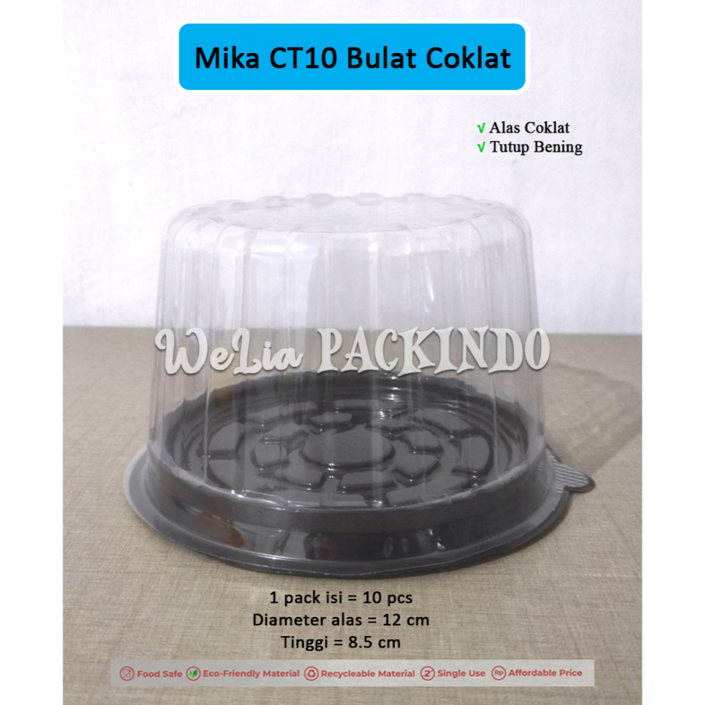 Jual [10 Pcs] Mika CT10 Bulat Coklat Pink / Mika Cake Kue Tart 10cm ...