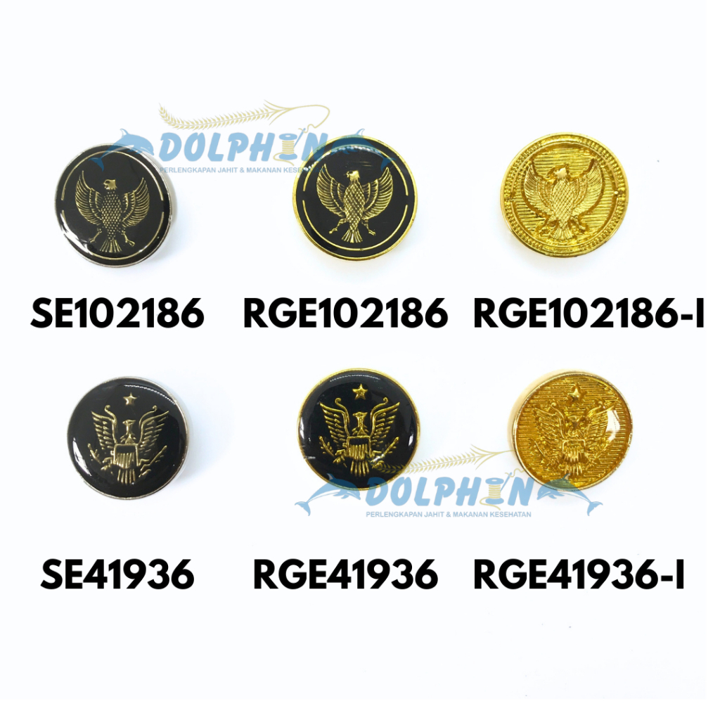 Jual [PER BIJI] Kancing Jas / Satpam Emas ABS Seri RGE dan SE Kancing ...