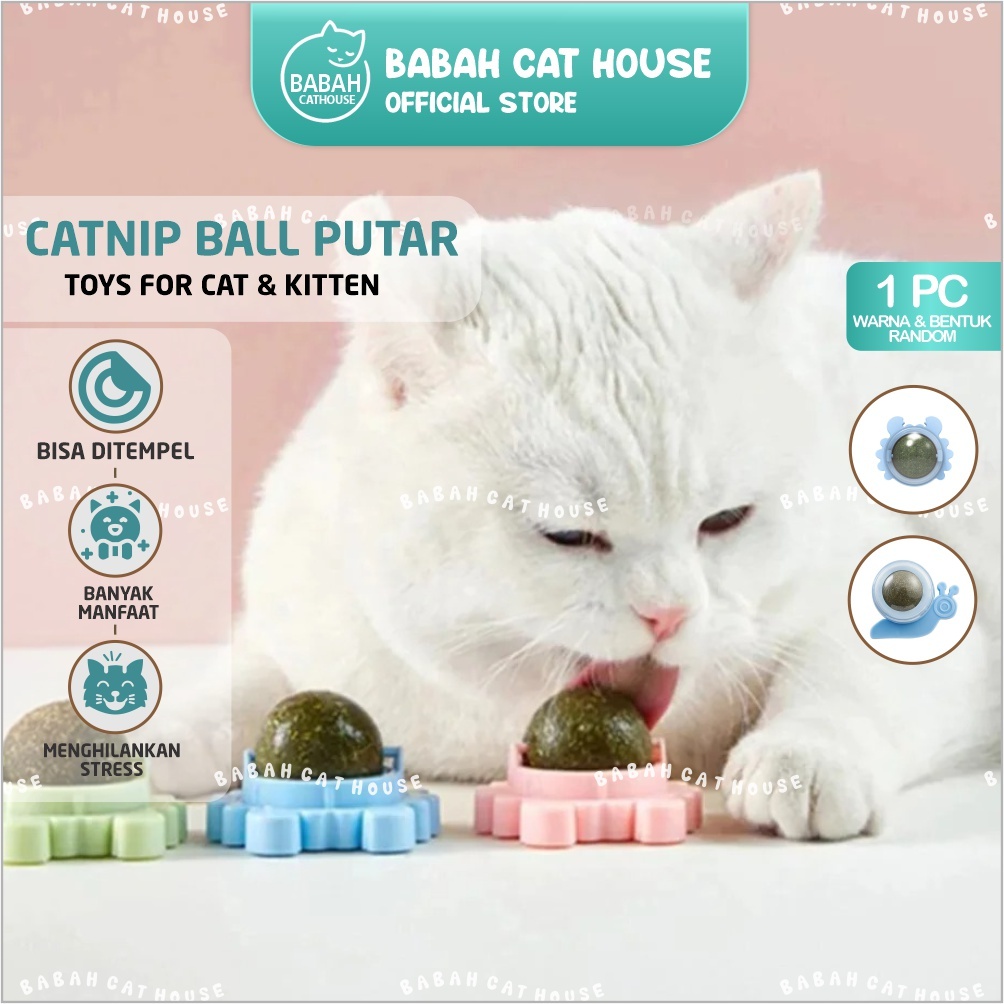 Jual CATNIP BALL PUTAR Mainan Kucing Bola Catnip Tempel Crab Snail Avocado Unik Interaktif Murah ...