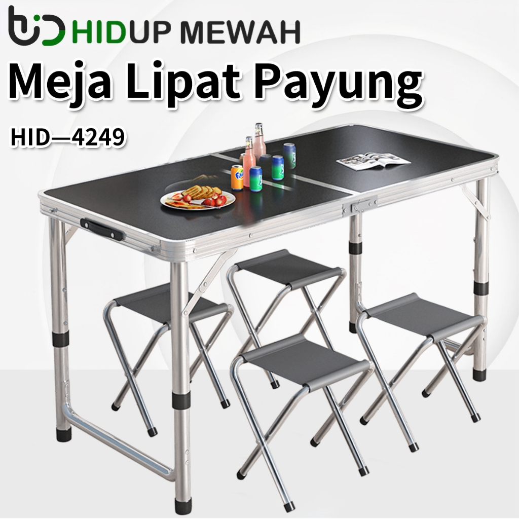Jual Meja Lipat Meja Koper Portabel Aluminium 120x60 CM Meja Camping ...