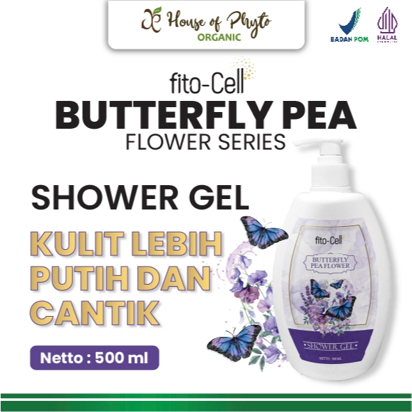 Jual Shower Gell FITO CELL Butterfly Pea Flower sabun mandi cair untuk ...