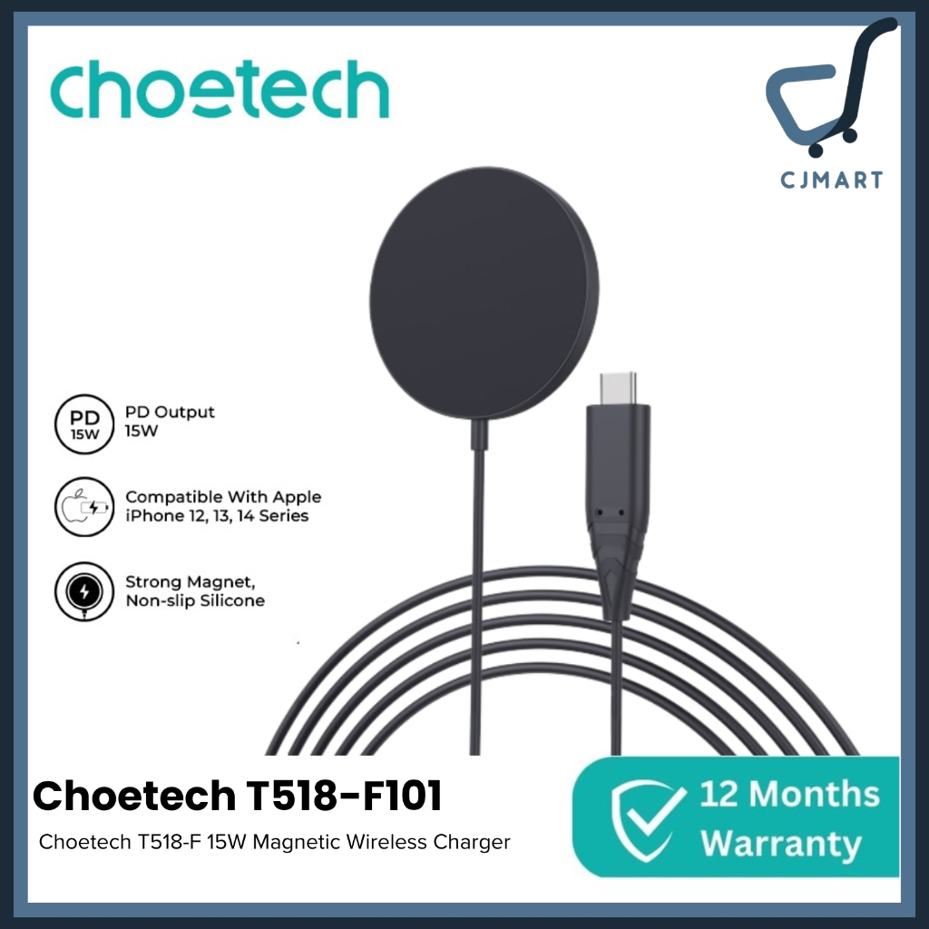 Jual Choetech T518-F101 Magnetic Wireless Charger Fast Charging 15W | Shopee Indonesia