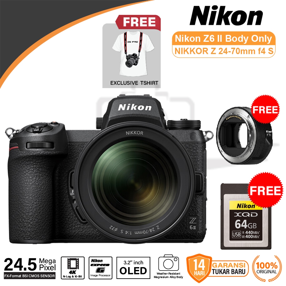 Jual Nikon Z6 II Kit Z 24-70mm F4 S Mirrorless Camera Nikon Z6II - MARK ...