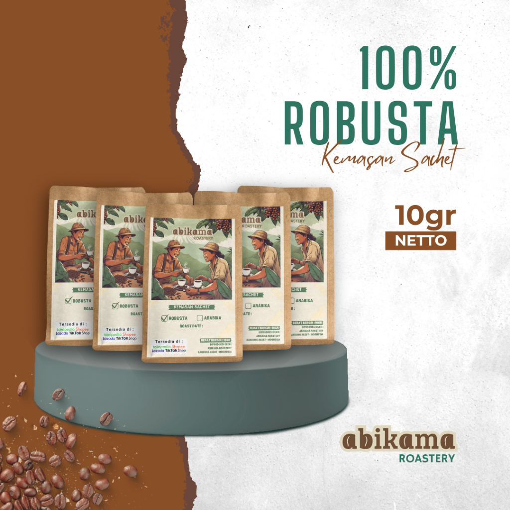 Jual KOPI ROBUSTA JAWA BARAT KEMASAN SACHET 10GR | 1 PACK ISI 5 PCS ...