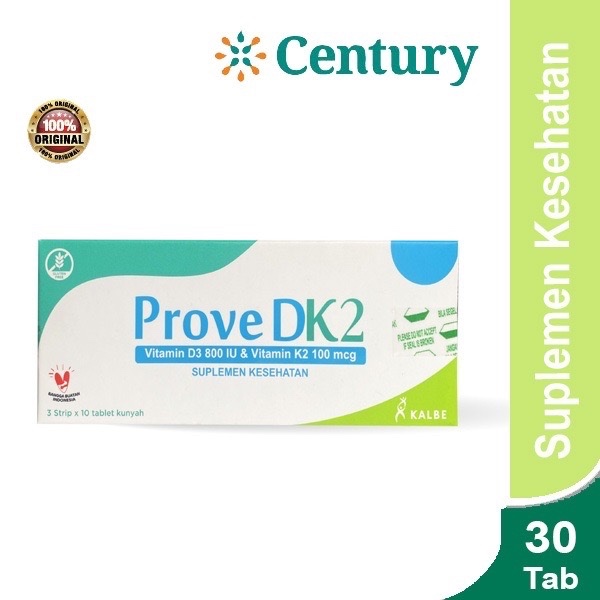 Jual Prove D3 K2 Vitamin D3 800iu + K2 100mcg 30 tablet kunyah ...
