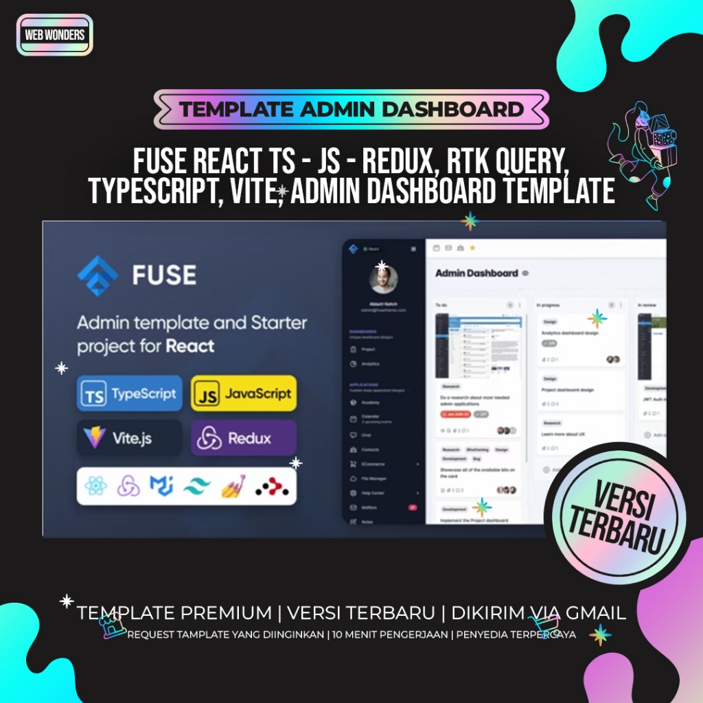 Jual Fuse React TS - JS - Redux, RTK Query, TypeScript, Vite, Admin Dashboard Template | Shopee ...