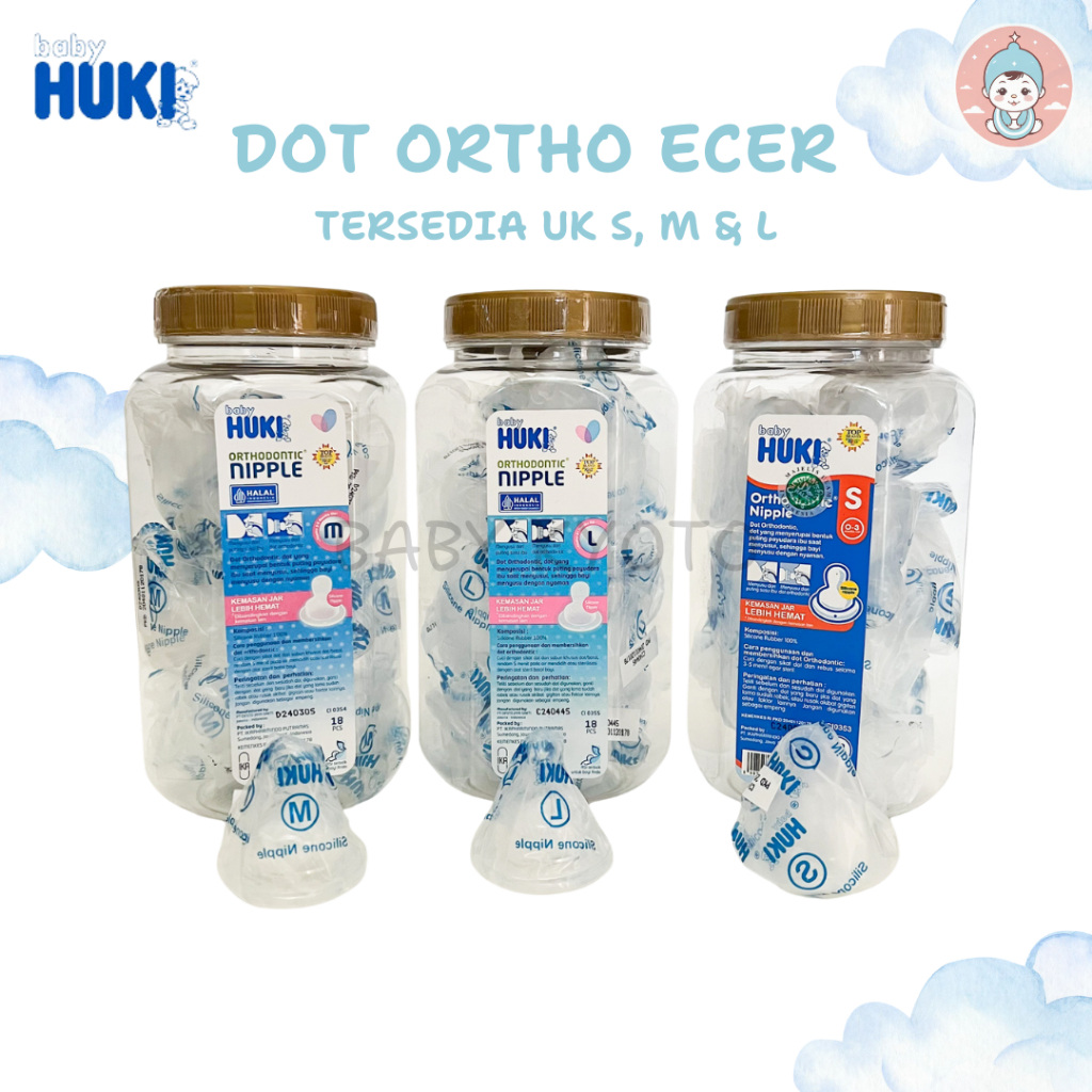 Jual BK Huki Dot Bayi Orthodontic Nipple Gepeng Ortho Silicone Karet ...