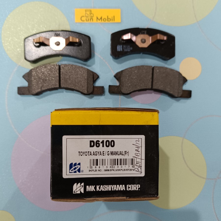 Jual Brake pad Agya Ayla Type E dan G manual depan D6100 MK kuning ...
