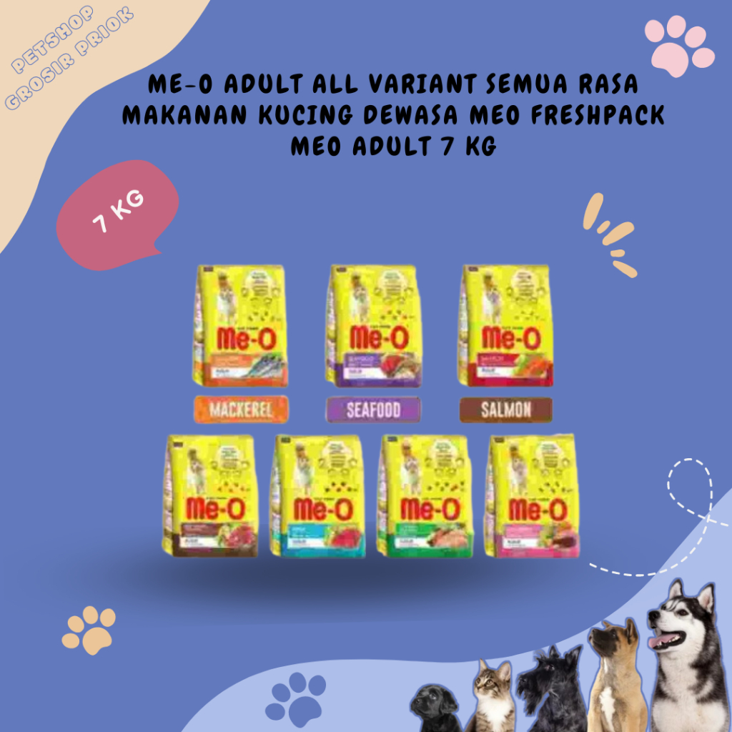 Jual ME-O ADULT All Variant Semua Rasa Makanan Kucing Dewasa MEO ...