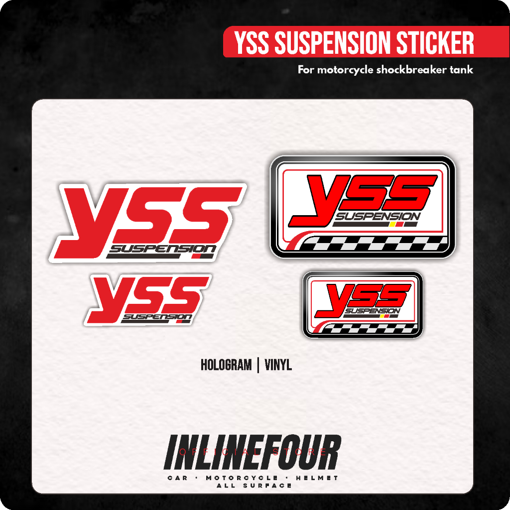 Jual Stiker Print Cut Logo YSS Shock Hologram Sticker Printcut Skok sok ...