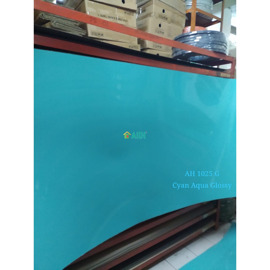 Jual AH 1025G CYAN AQUA GLOSSY HPL AIDI HPL GLOSSY SOLID GLOSS POLOS KILAP HPL KILAP AIDI HPL ...