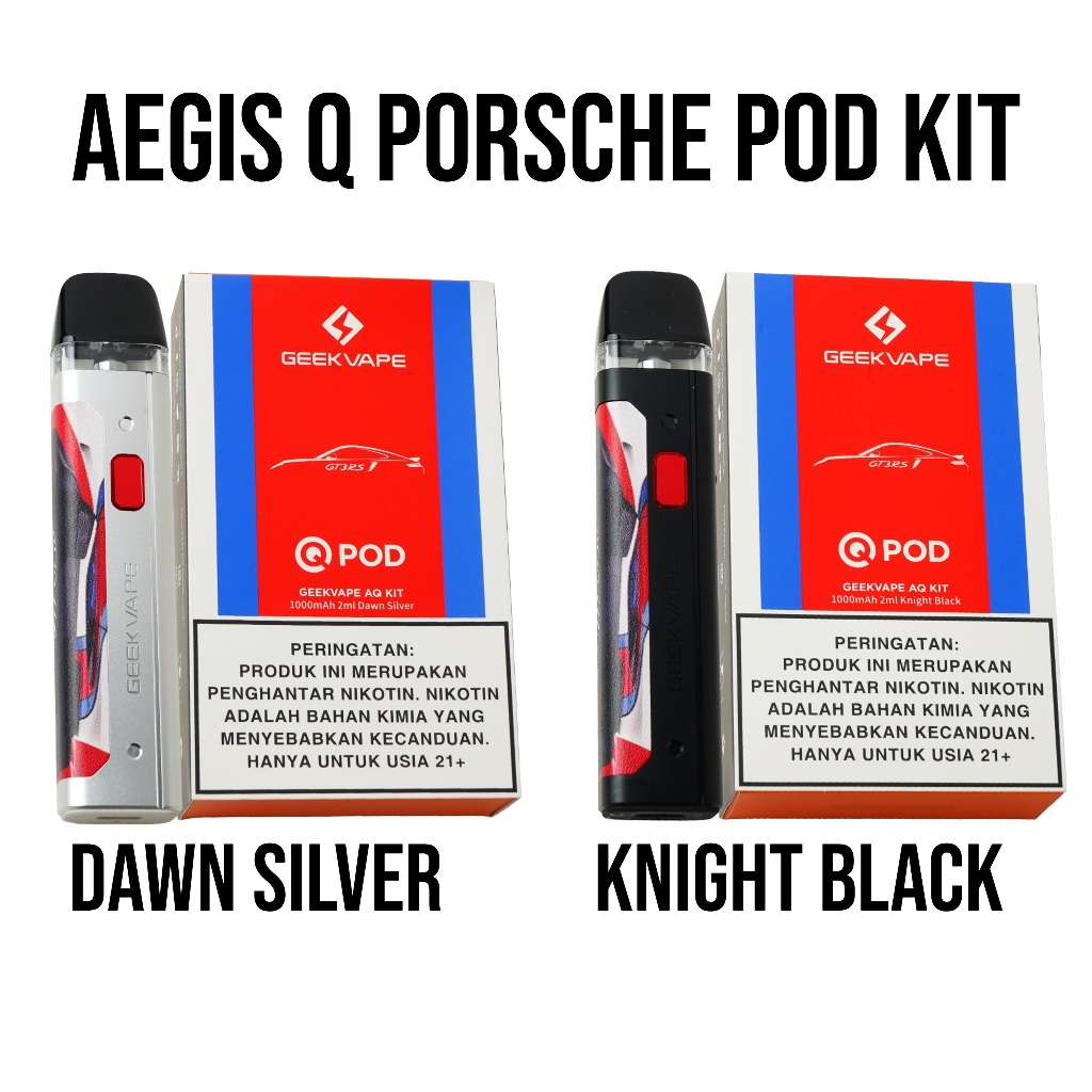 Jual Pod Vape Aegis Q Porsche Series 20W 1000mAh Pod Kit Authentic By ...