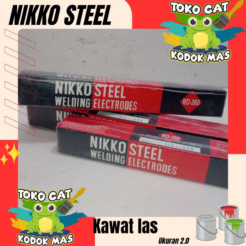 Jual KAWAT LAS NIKKO STEEL RD-260 2.0mm 2KG | Shopee Indonesia