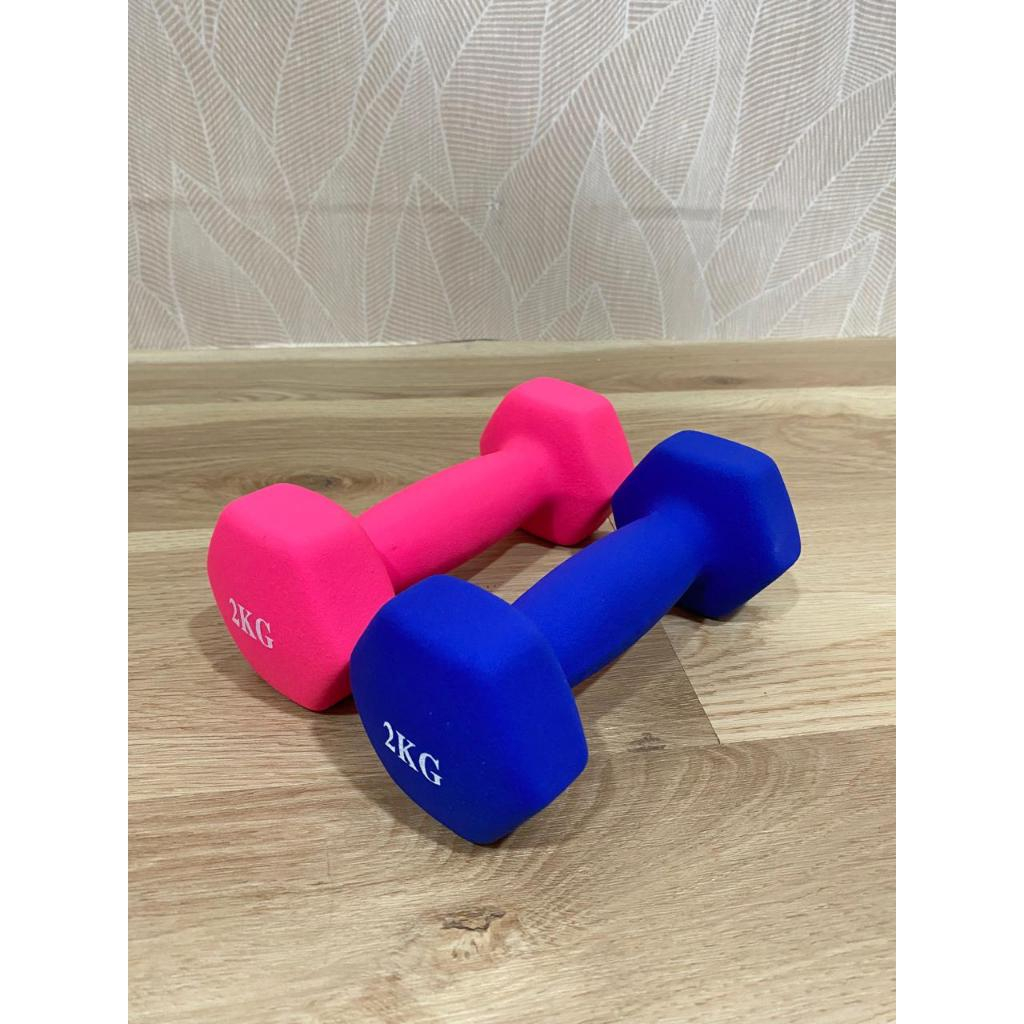 Jual Dumbell Barbel 2kg Vinyl ISI 1pcs cewek atau cowok gym Neoprene ...