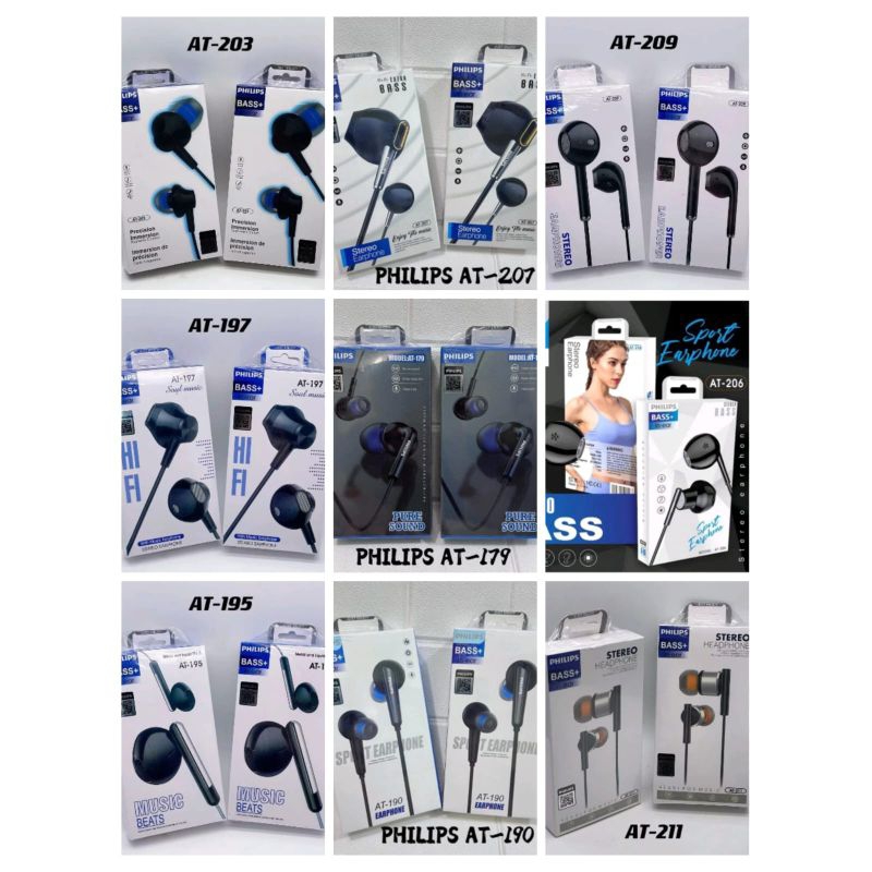 Jual New !!! HF Headset [ 10 Merek | AT Philips ] Super Bass Packing ...