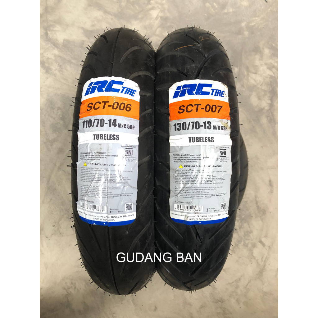 Jual Paket BAN MOTOR IRC PCX 160 110 / 70 - 14 dan 130 / 70 - 13 SCT006 ...