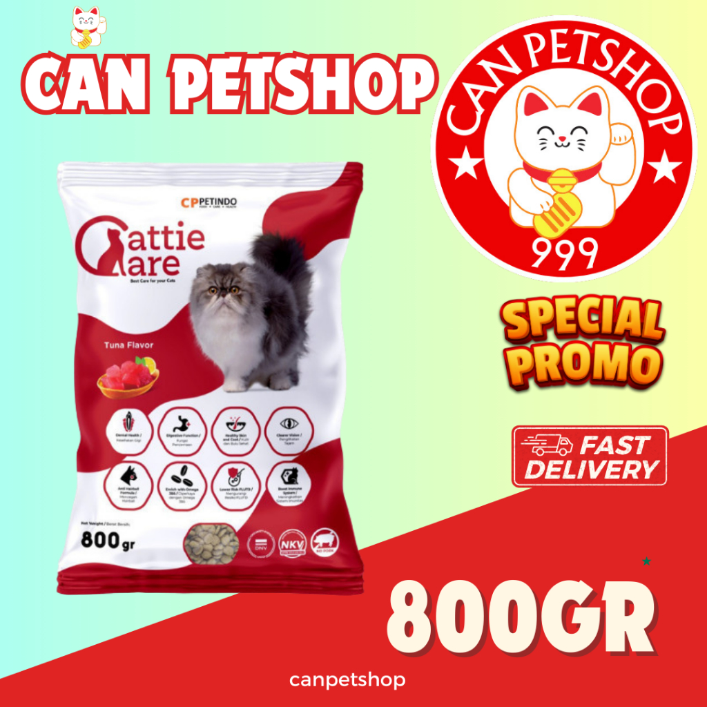 Jual Cattie care 800gr freshpack makanan kucing kering | Shopee Indonesia