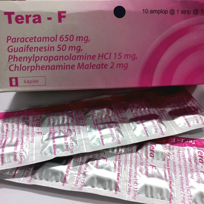 Jual Tera F @10 Kaplet | Obat Batuk Demam | Obat Flu | Obat Batuk ...