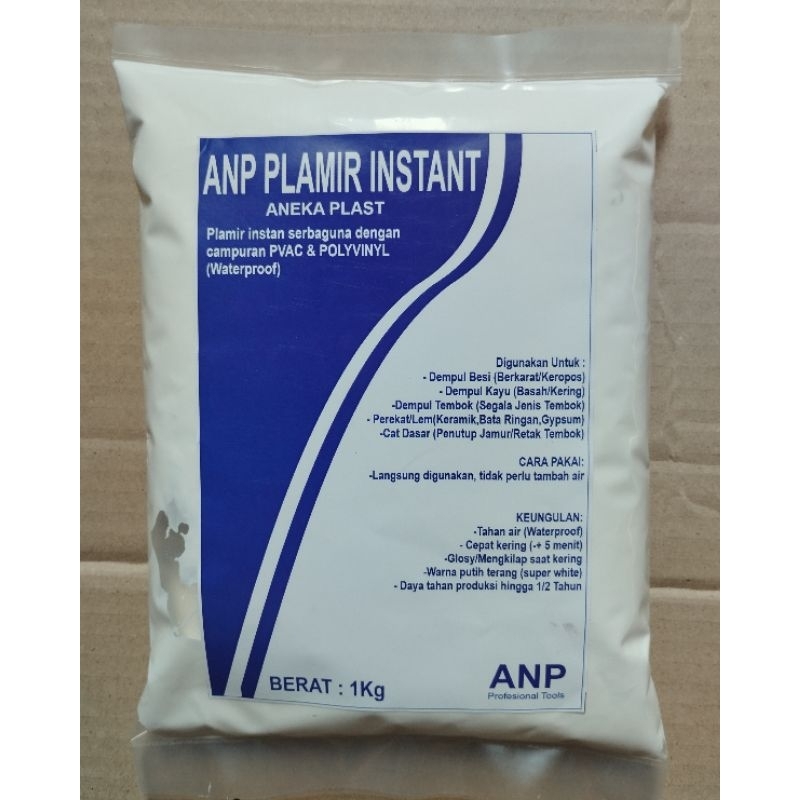 Jual plamir instan putih tembok kayu hemat langsung pakai 500 gram & 1 ...