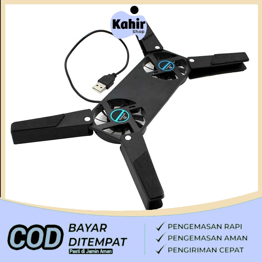 Jual Kipas Cooling Pad Notebook Laptop Lipat Portable X Stand Dual Fan ...