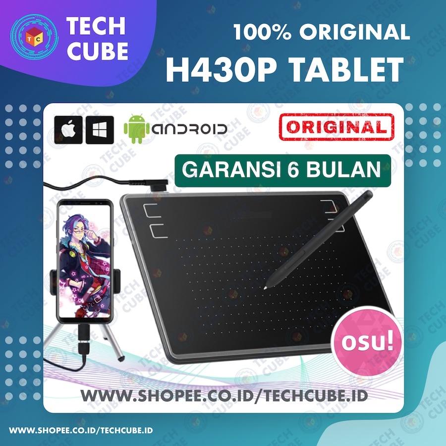 Jual [UNIT ONLY] H430P Graphic Drawing Tablet Design Signature OSU ...