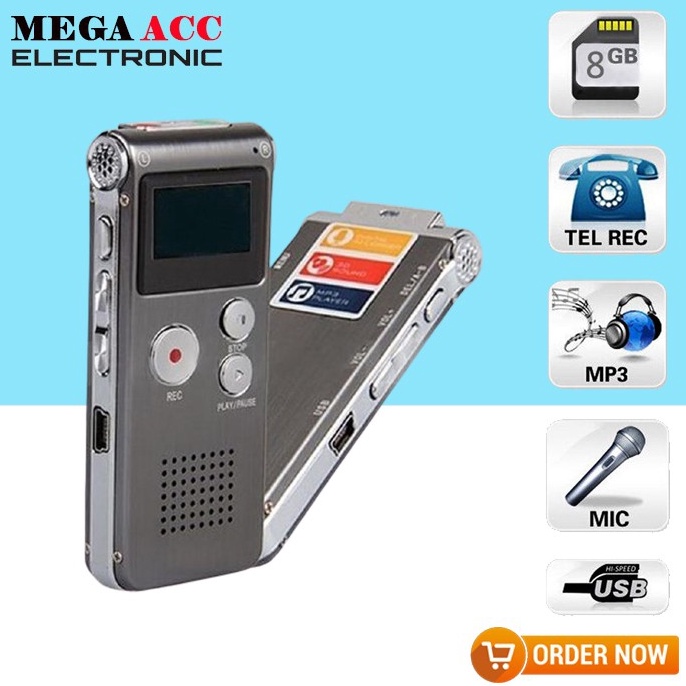 Jual KODE N57I USB Digital Voice Recorder 8GB Mp3 Player Alat Perekam ...