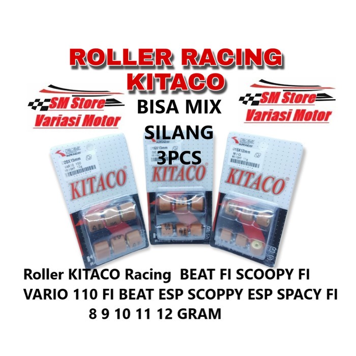 Jual ROLLER KTC KITACO Racing 8 9 10 11 12 gram motor BEAT FI esp ...