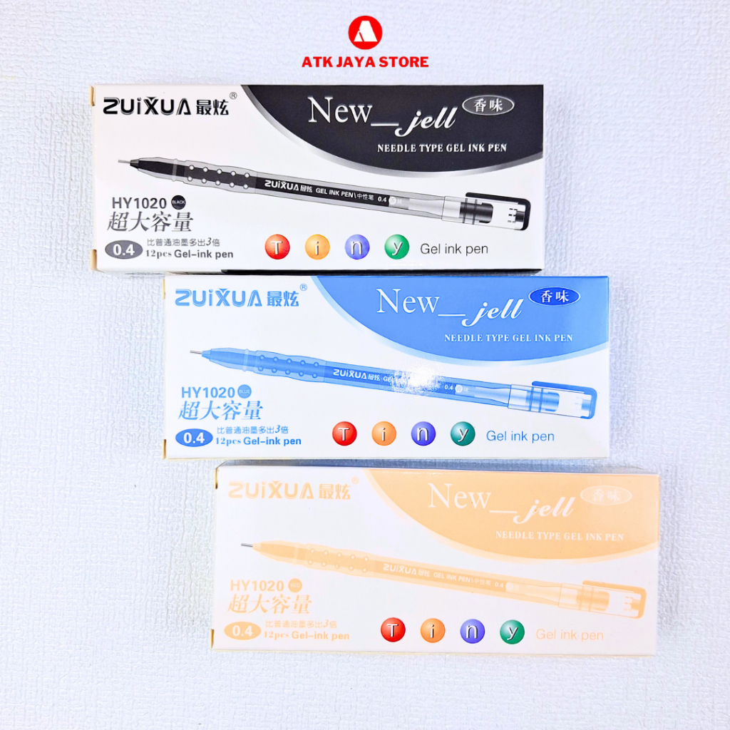 Jual ZUIXUA Bolpen Apel Pulpen Gel 0.4 mm / PEN GEL HITAM MERAH BIRU 1 ...