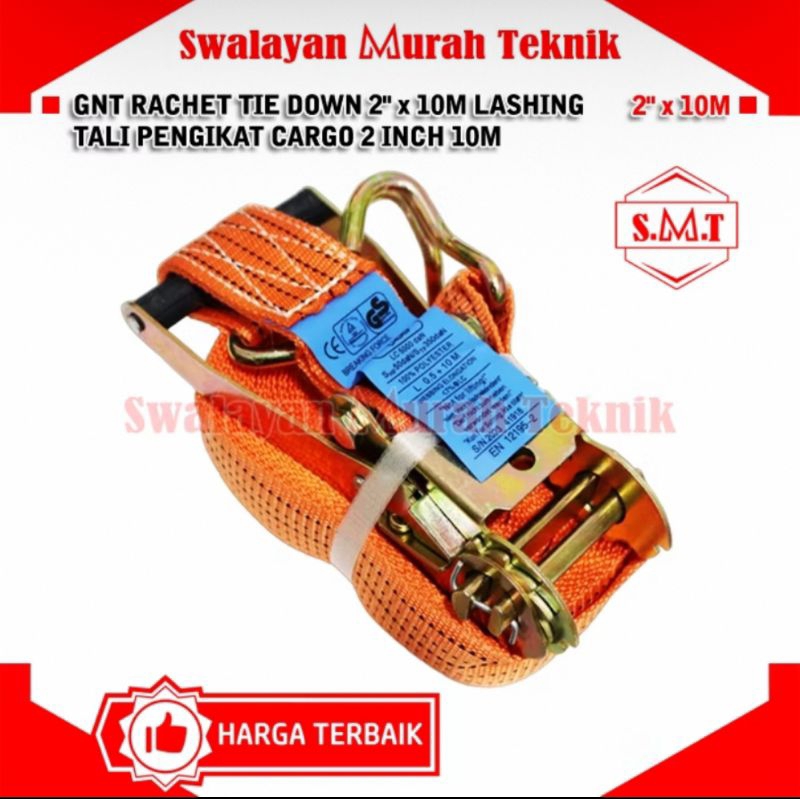 Jual Rachet Tie Down 2" x 10M VTS/GNT/SCHLINGER Cargo Lashing Tali ...