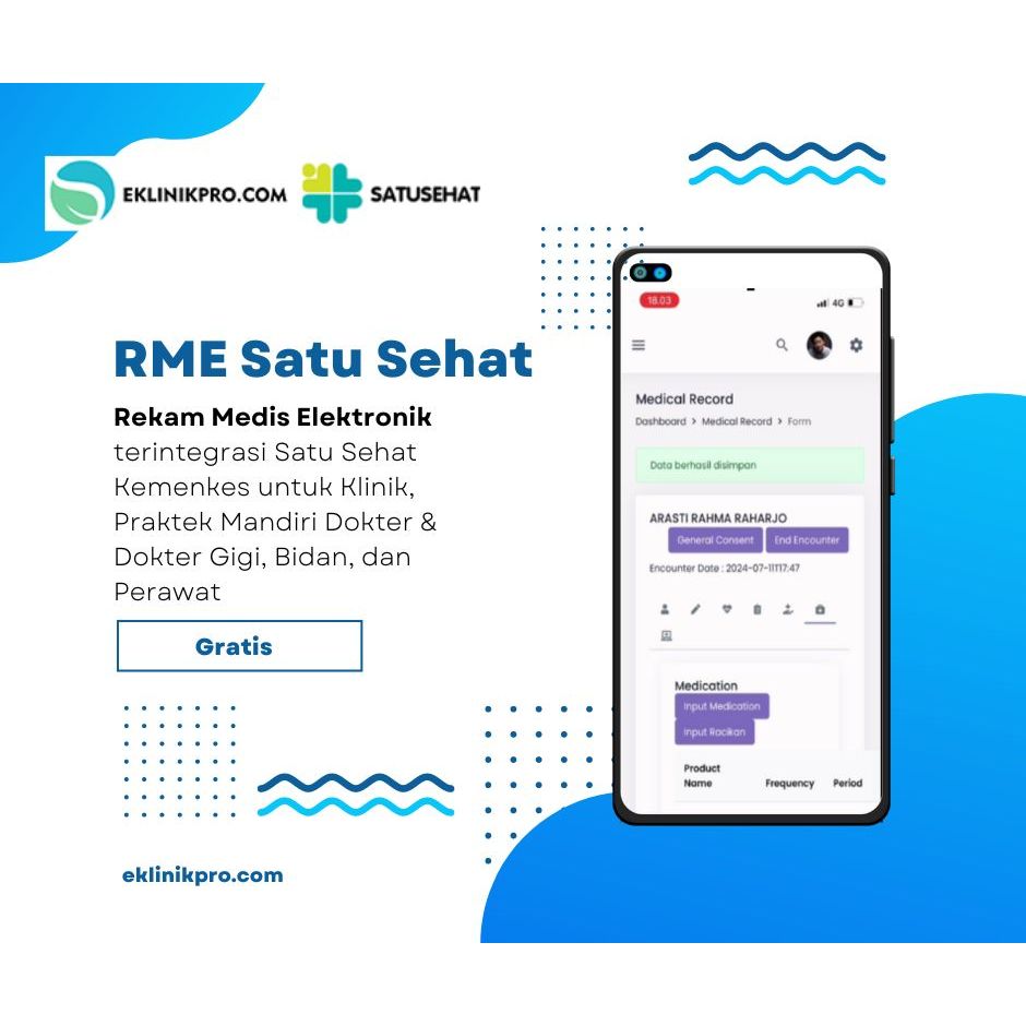 Jual RME Rekam Medis Elektronik Satu Sehat Satu Sehat EKlinikpro Gratis untuk Praktek Mandiri ...